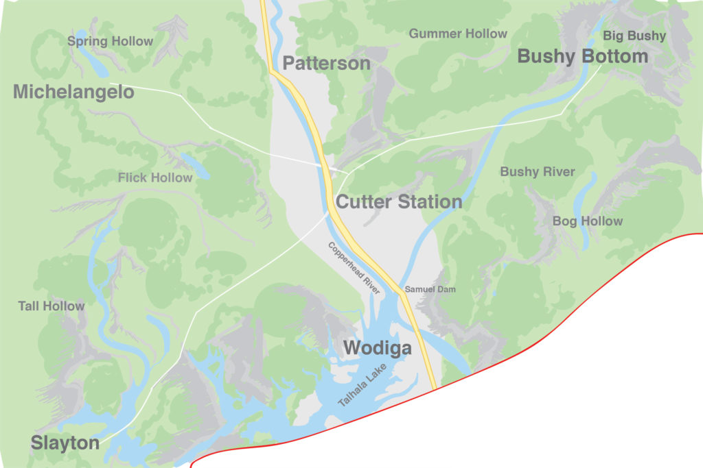 Fictional County and Street Map in Google Maps API style for RPG (2 ...