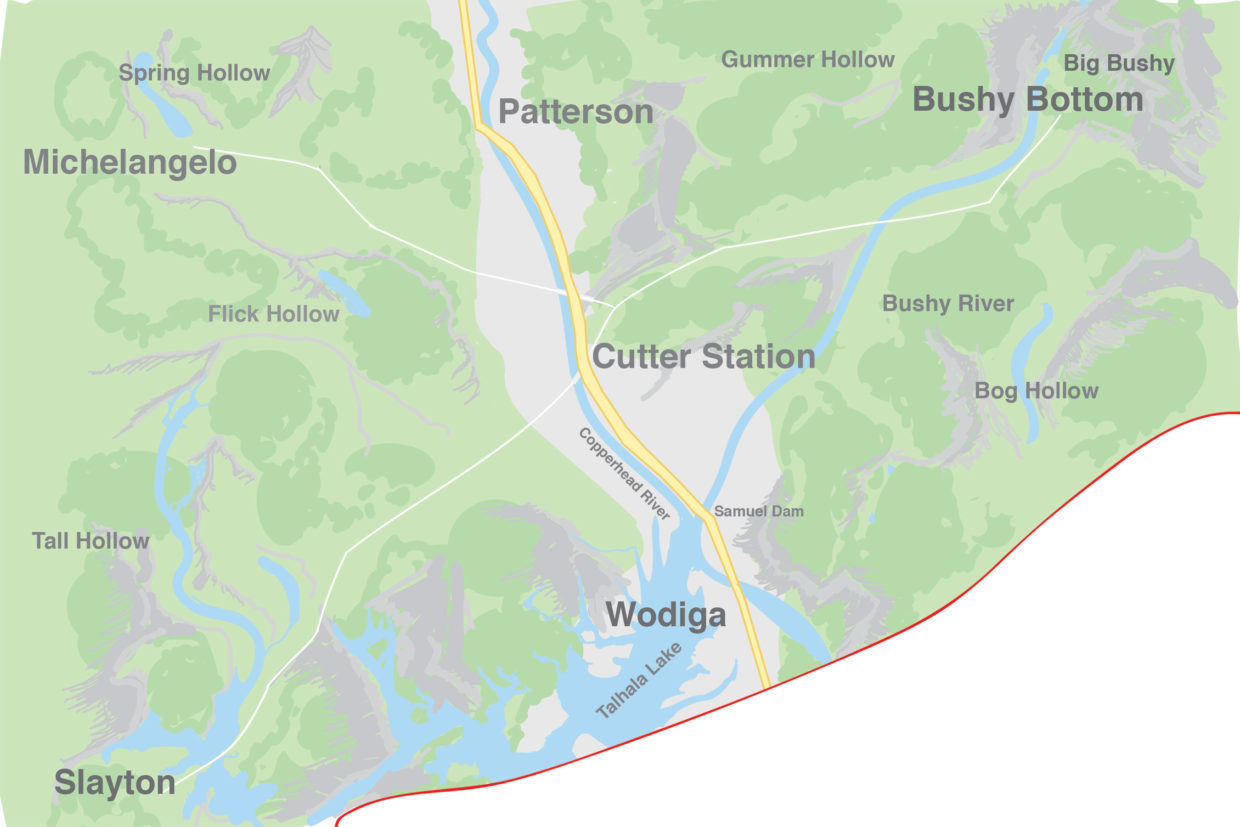 Fictional County and Street Map in Google Maps API style for RPG (2 ...