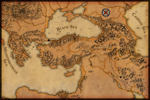 Mediterranean Map - 1085 Manzikert in Byzantine historical medieval map ...