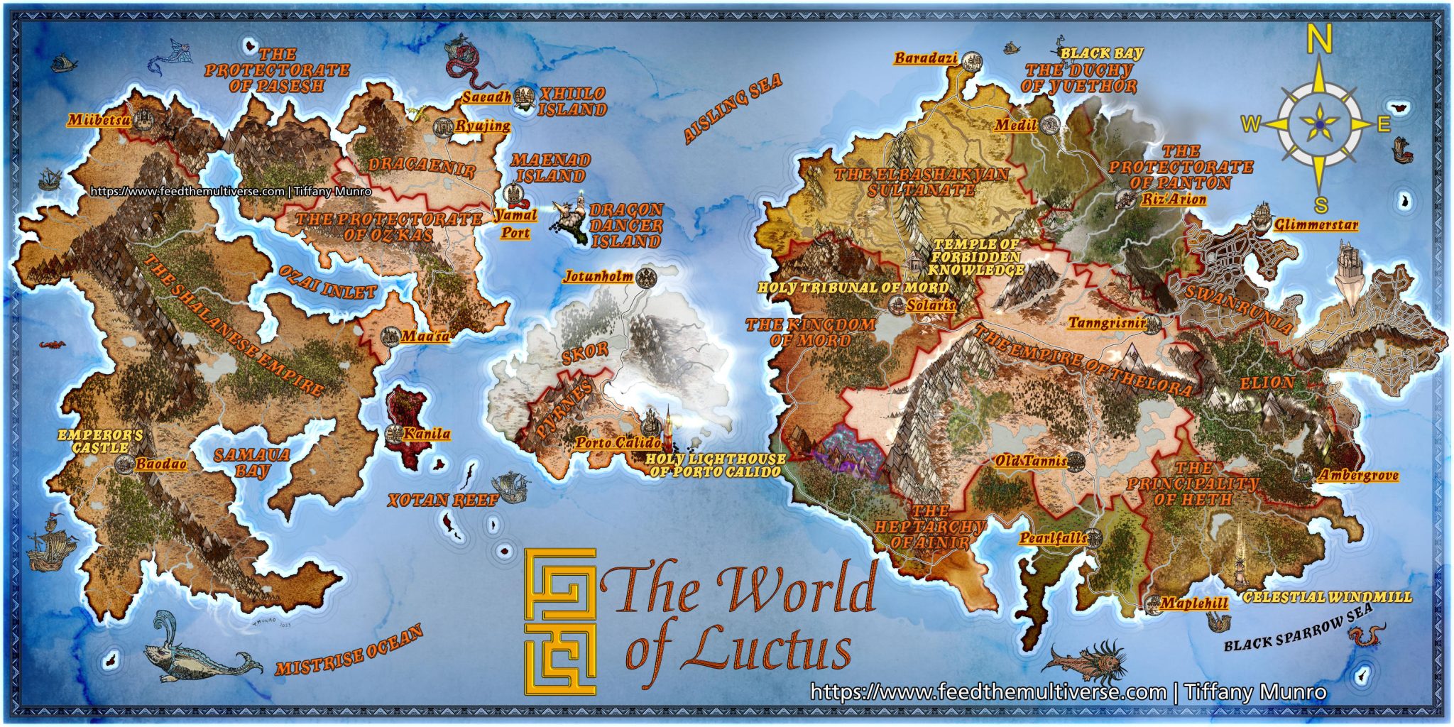 The World of Luctus - Feed the Multiverse Fantasy Maps & World Building